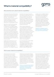 GAMA Healthcare | What is material compatibility?
